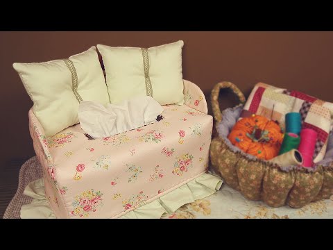 DIY Sofa Tissue Box Cover - YouTube