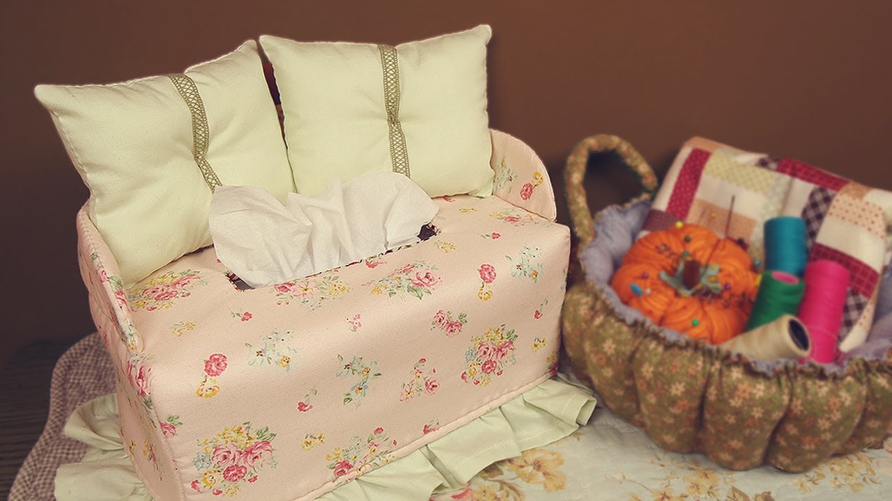 DIY Sofa Tissue Box Cover - YouTube