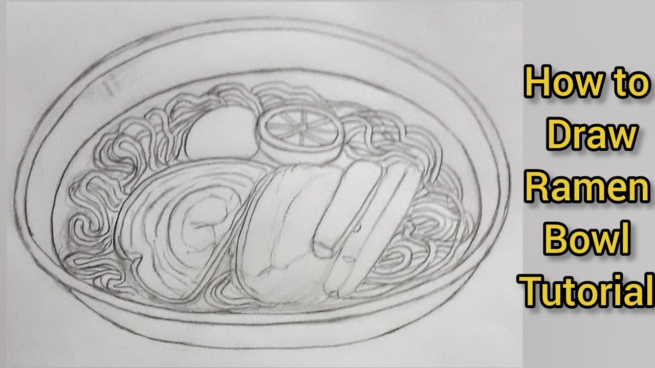 How to draw Japanese food Ramen noodles tutorial #howto #drawing # ...