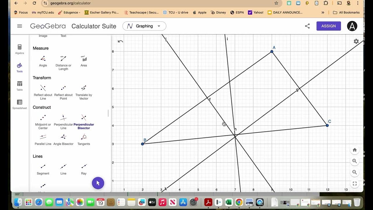 How to Create a Circumcenter on Geogebra - YouTube