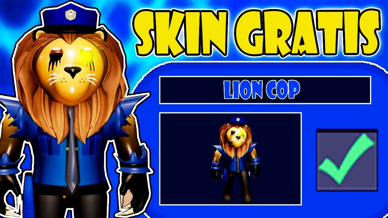 NUEVA SKIN SECRETA DE LEÓN POLICÍA GRATIS EN PIGGY ROBLOX - YouTube