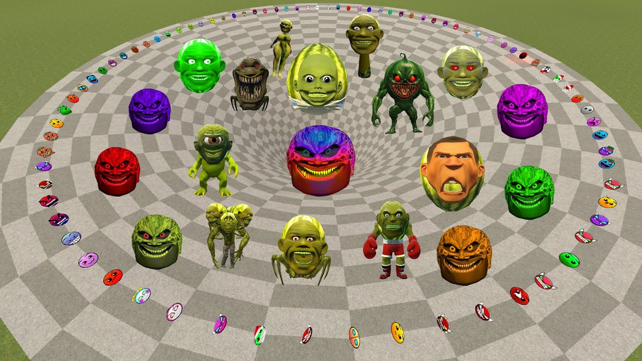 I Destroy All NEW LIN GANG MELON in Garry's Gmod - YouTube