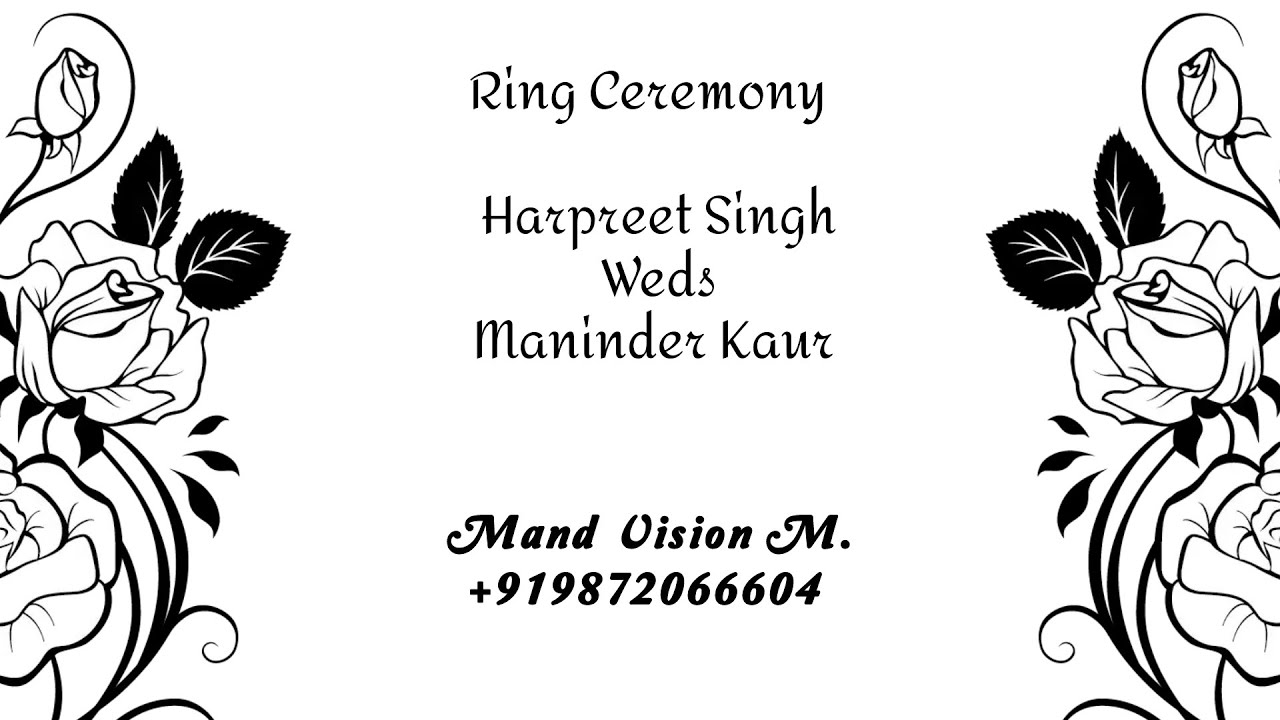 Live Ring Ceremony | Harpreet Singh Weds Maninder Kaur | Mand Vision M ...