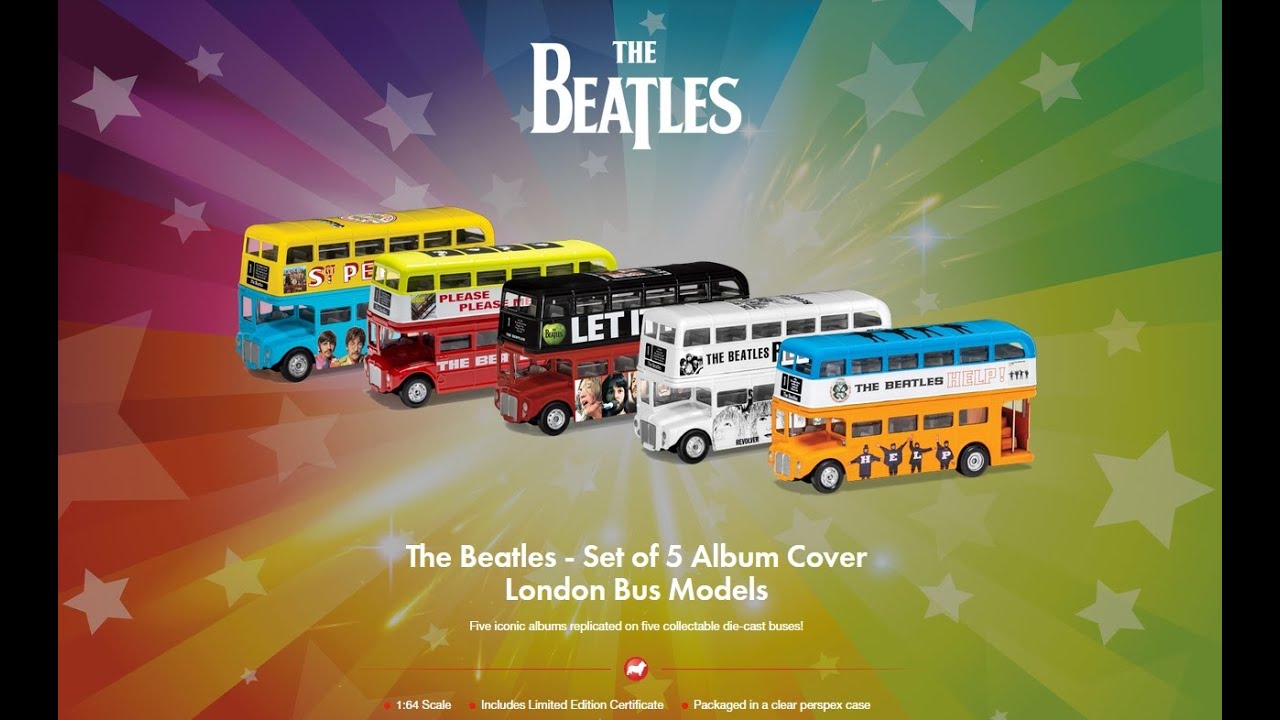 The Beatles - CORGI London Bus models Set | Unboxing Review | Beatles ...