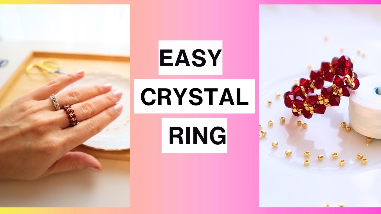 Unlock Your Creativity: Step-by-Step Crystal Beaded Ring Tutorial - YouTube