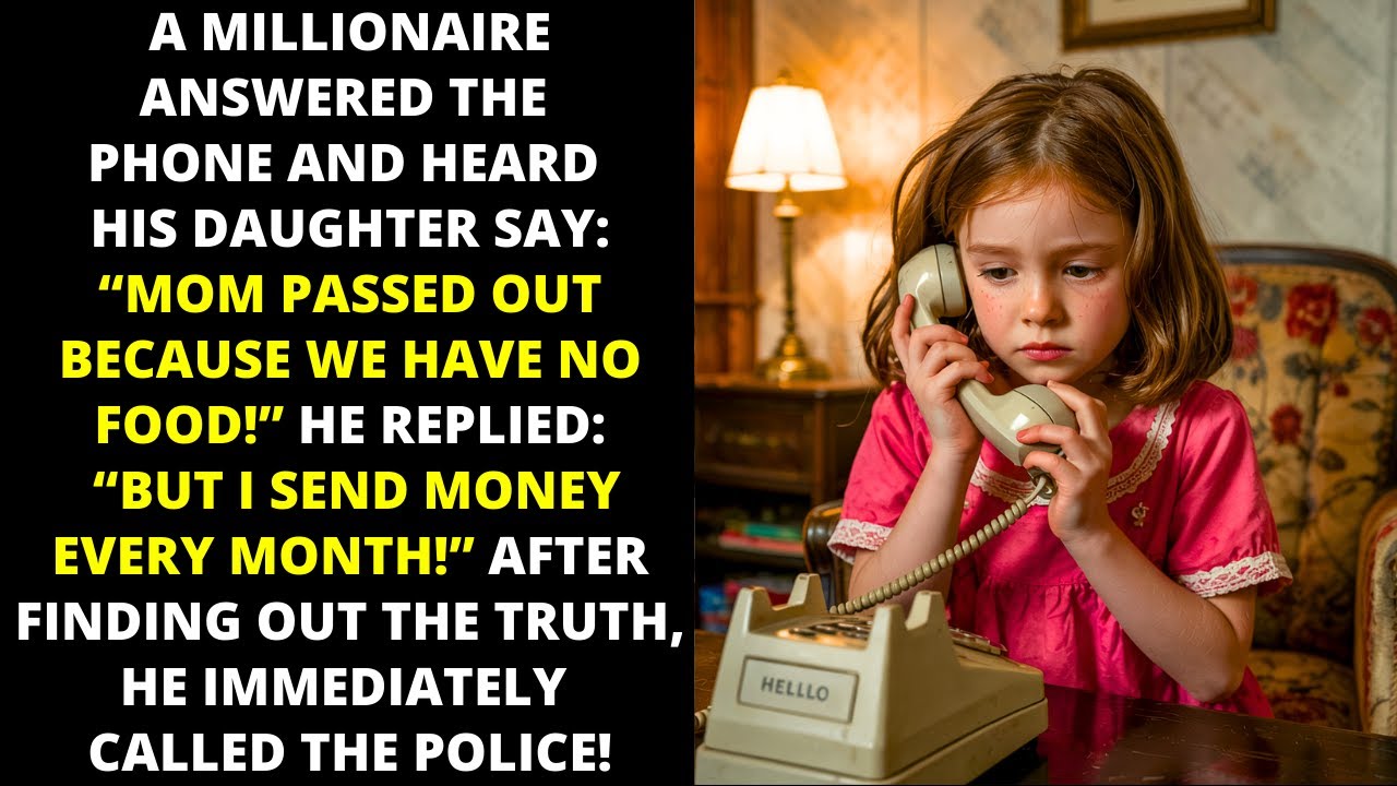 A MILLIONAIRE ANSWERS THE PHONE AND HEARS HIS DAUGHTER: "MOM PASSED OUT ...