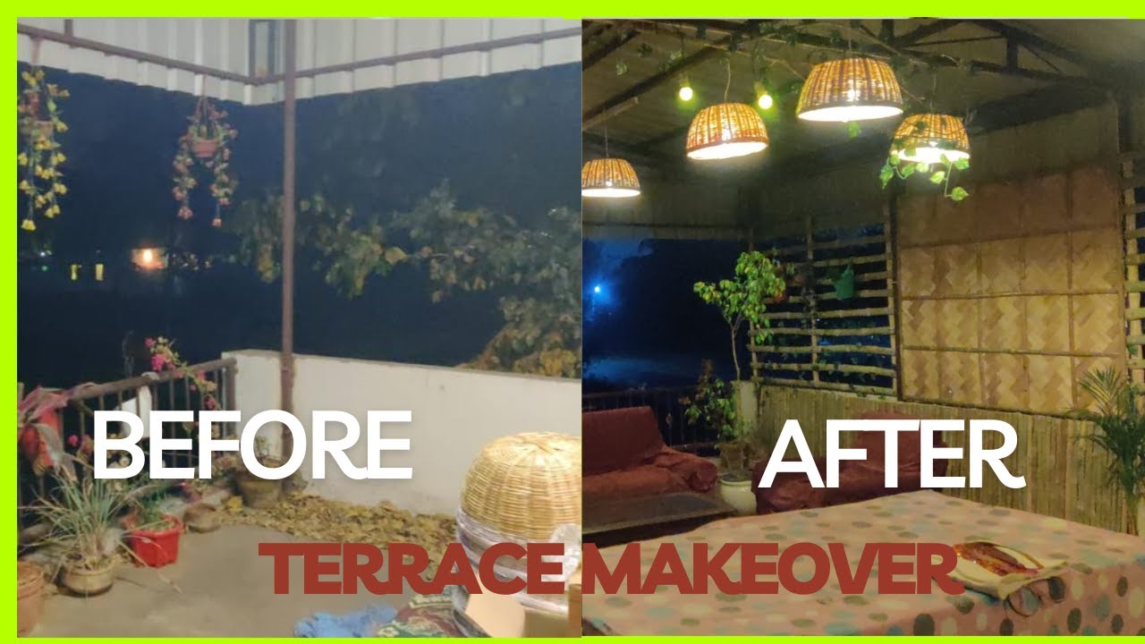 Open terrace transformation| Terrace transformation in low budget| Eco ...