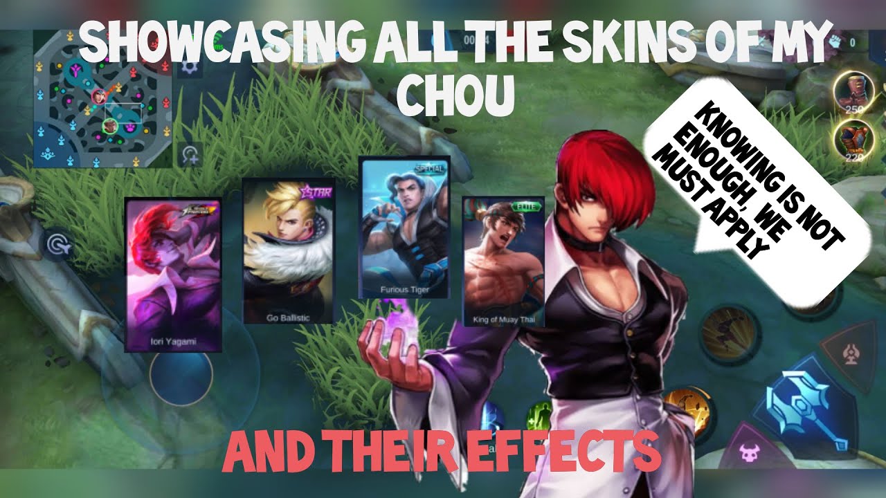 Showcasing all my skins of Chou with a Montage🔥 | For Chou users check ...