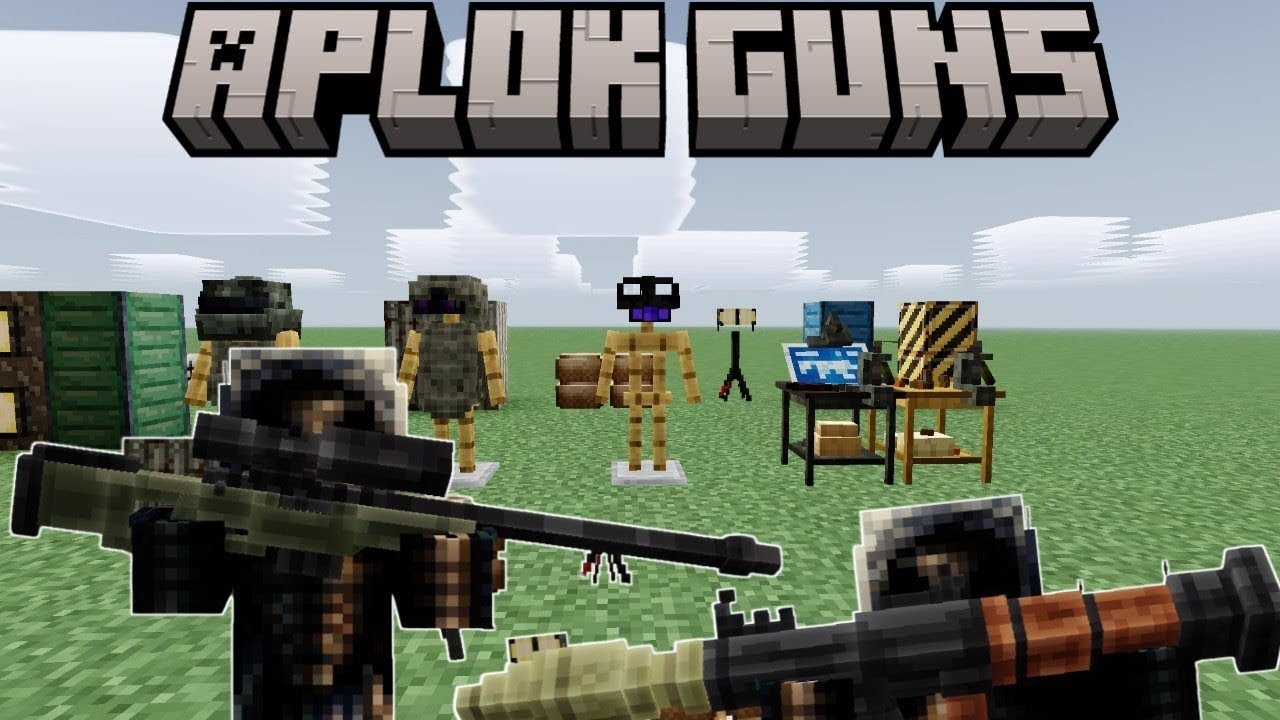 NEW Aplok Guns Addon Update! | Best Vanilla Friendly Gun Addon for MCPE ...
