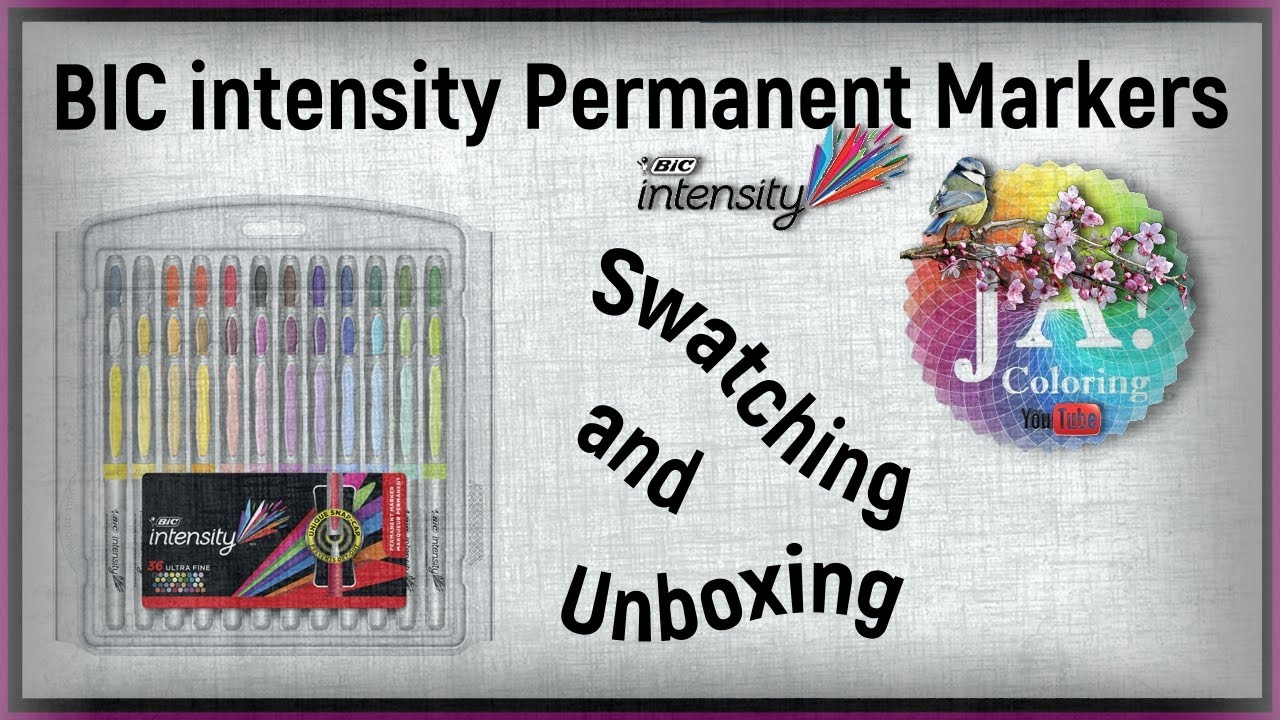 Unboxing and Swatching: "BIC Intensity Permanent Markers" (36 set ...