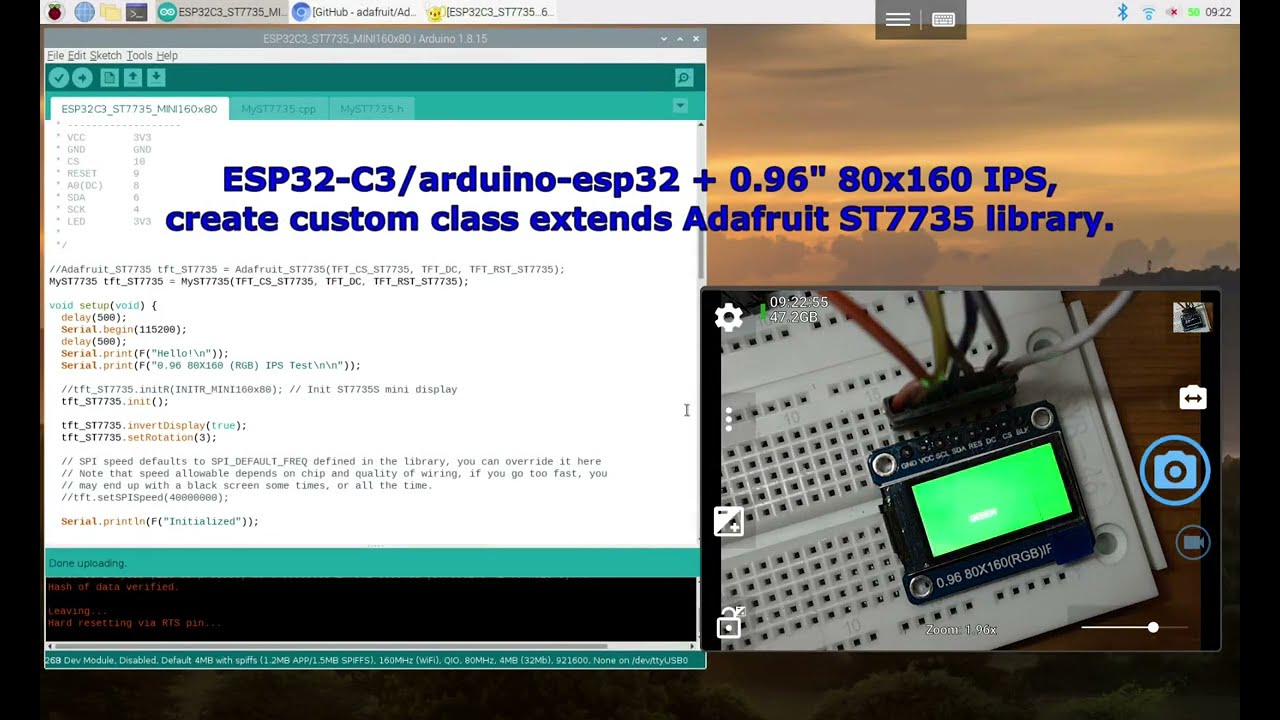 Esp32 C3 Arduino Esp32 0 96 80x160 Ips Create Custom Class Extends
