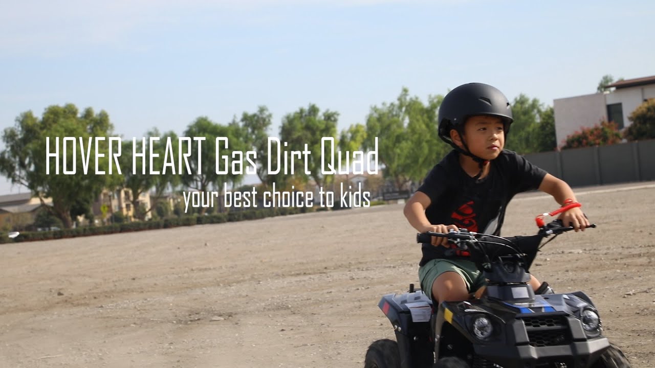 Hoverheart gas dirt bike for kids with led light, suspension, shock ...