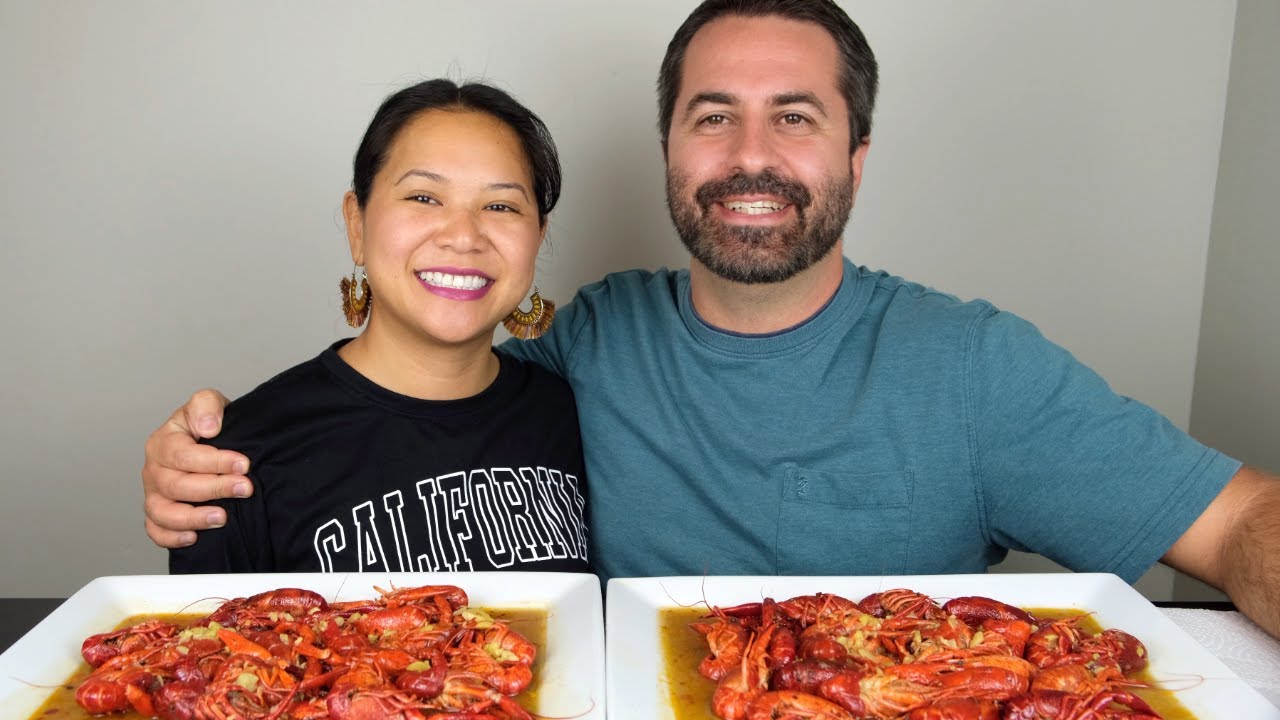 Chinese CRAWFISH BOIL Mukbang *Spicy Mala and Garlic Flavored Crawfish ...