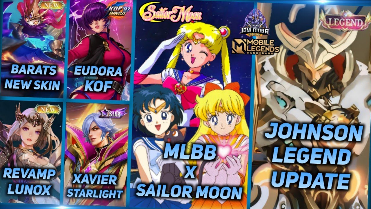 MLBB X SAILOR MOON, JOHNSON SKIN LEGEND, MLBB X KOF RESALE, BARATS M6 ...