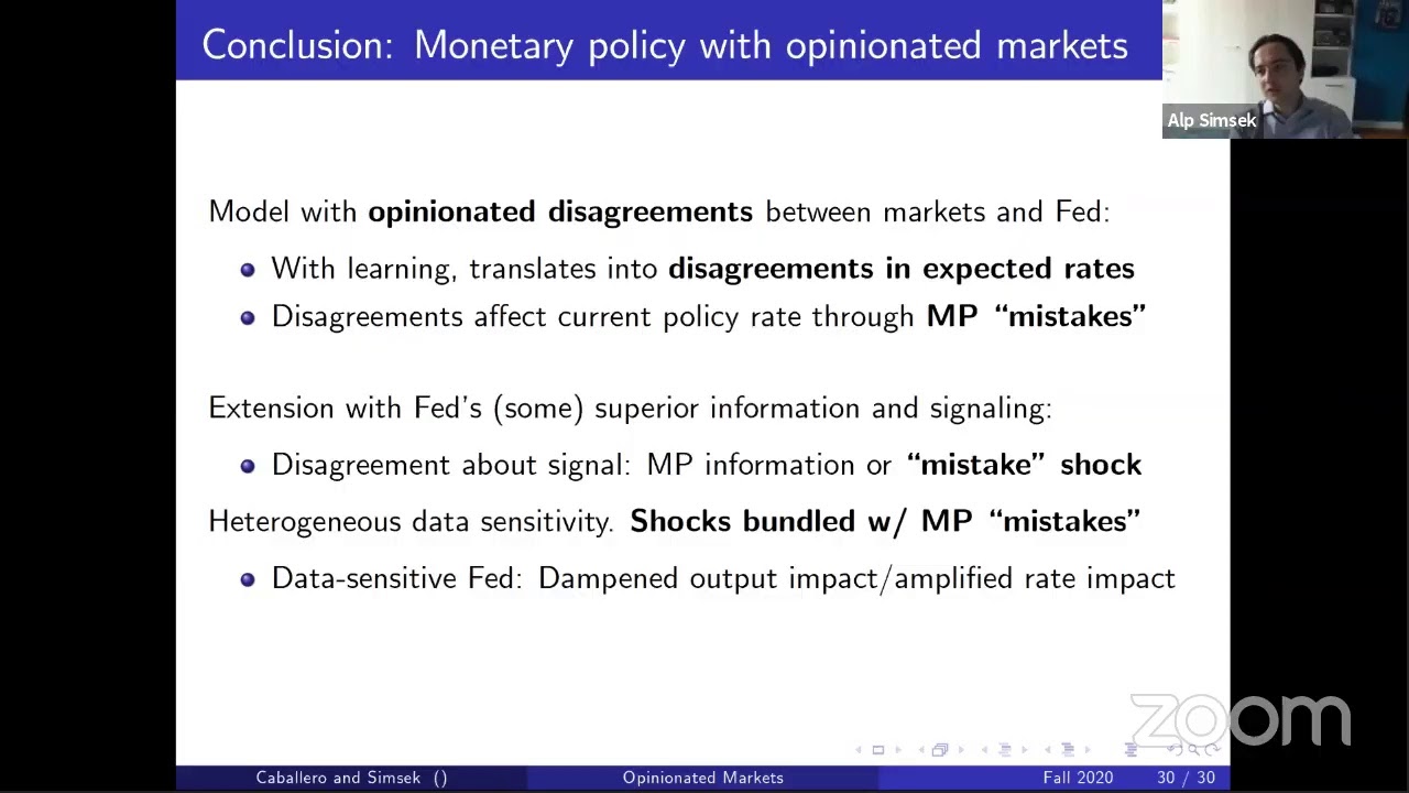 Bilkent Economics Macro Seminar: Alp Şimşek (MIT) - YouTube