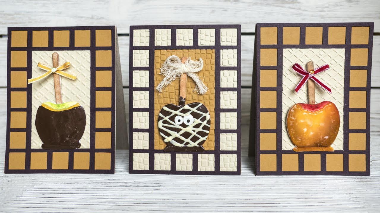 Caramel Apple Cards Tutorial - YouTube