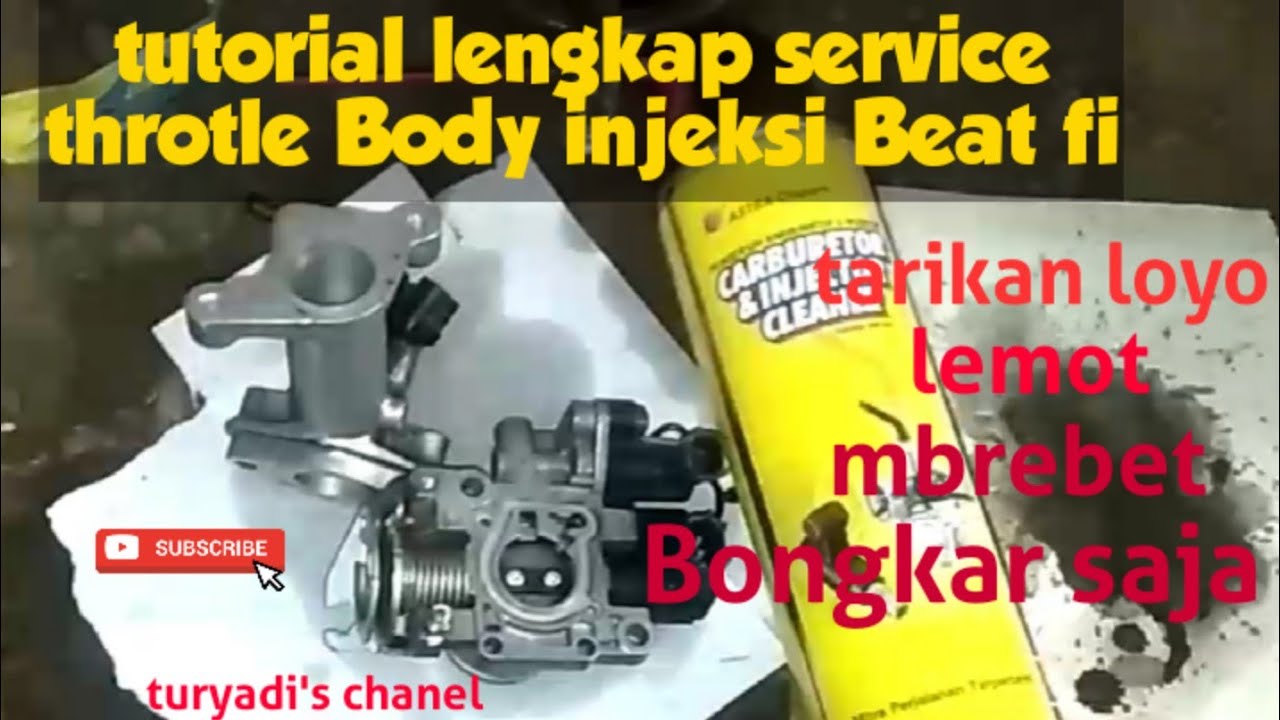Tutorial lengkap cara service throtle Body injeksi Honda BEAT FI - YouTube