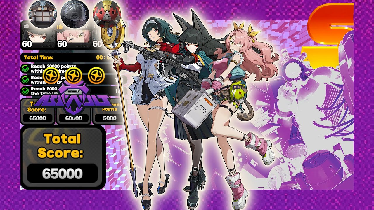 ZZZ Deadly Assault Miyabi! Nicole! Astra! S rank build!!! - YouTube