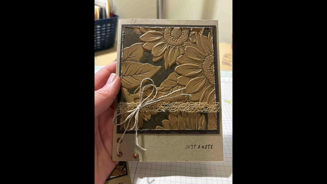 Inked Embossing & Distressed Cardstock | Background Techniques Mini Series - YouTube