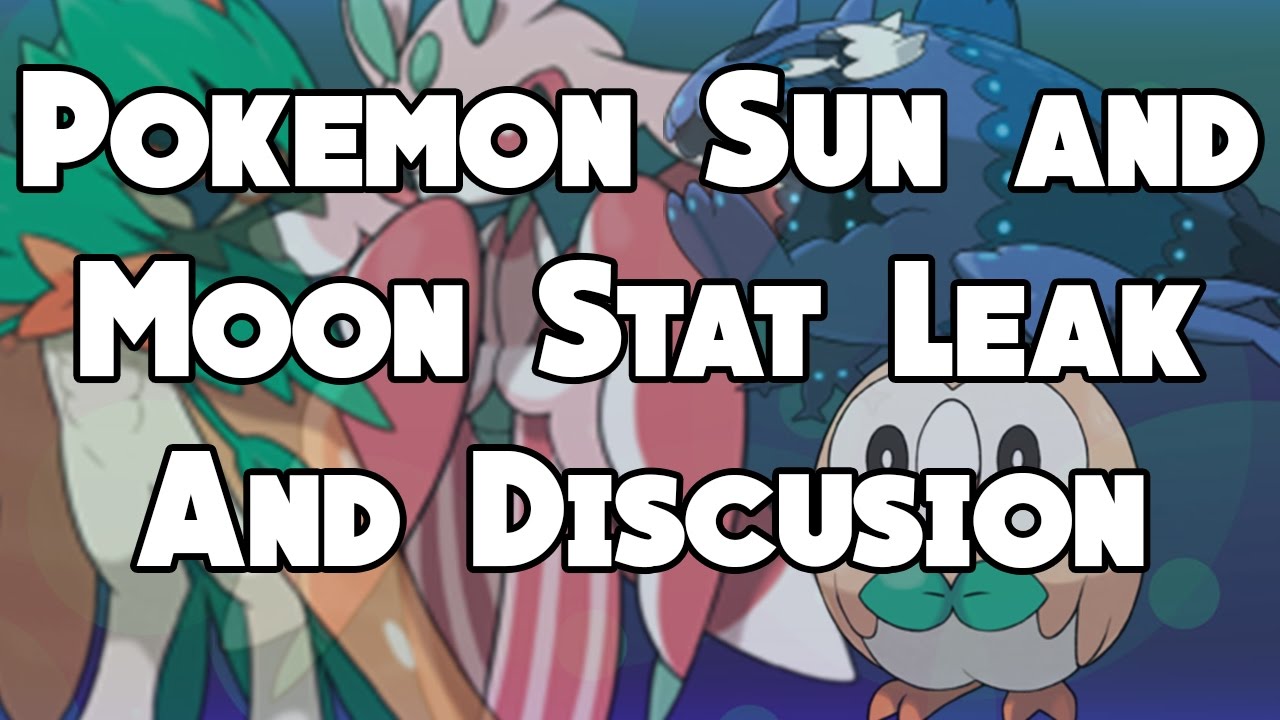 BASED STATS LEAKED! Pokemon SuMo Leak And Speculation! Decidueye ...