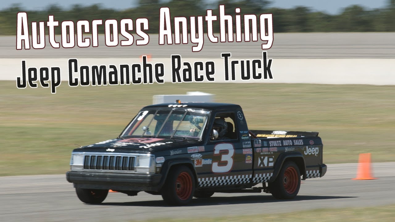 Autocross in a Jeep Comanche - YouTube