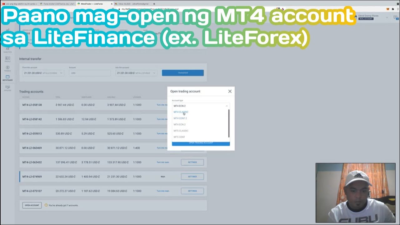 Paano mag open ng MT4 account sa LiteFinance (ex. LiteForex) - YouTube