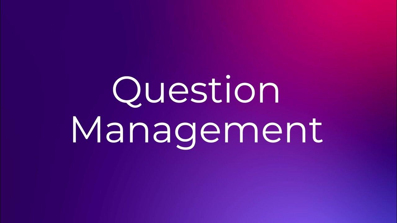 Using the question management of your Yumpingo dashboard - YouTube