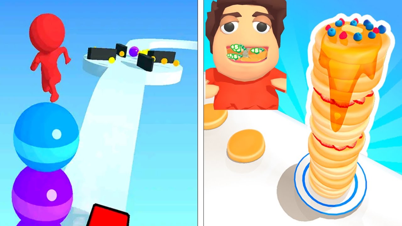 Pancake Run | Stack Rider | Stack Rider All Levels Gameplay | Pancake ...