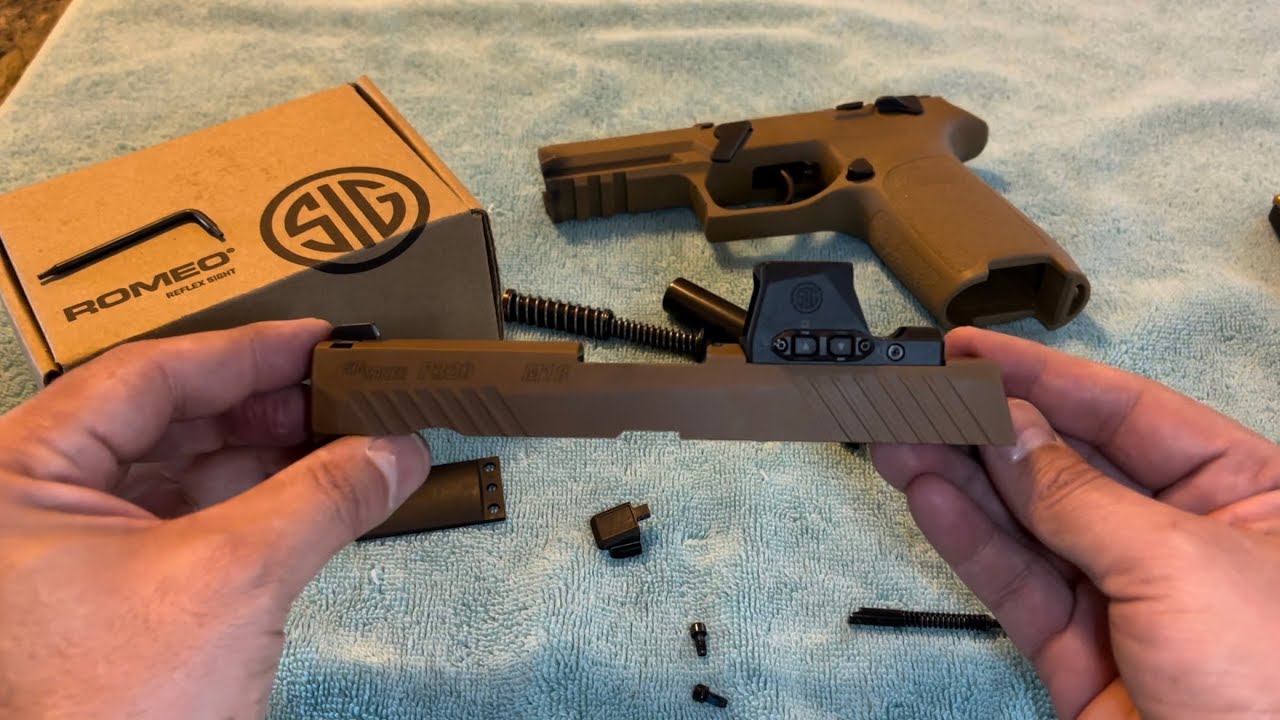 SIG Romeo X RDS installation on SIG M-18 Pistol (4K Video) - YouTube