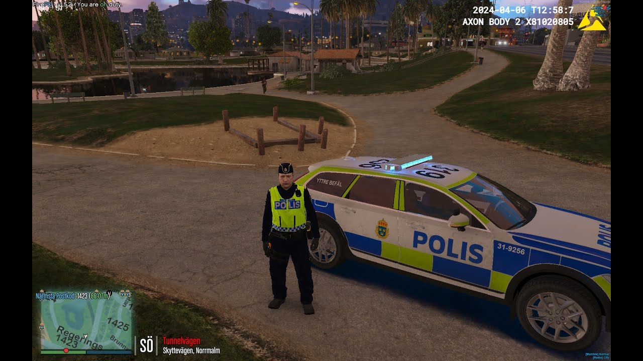 häng med på en patrull som YB / fivem server Stockholm city fivepd ...