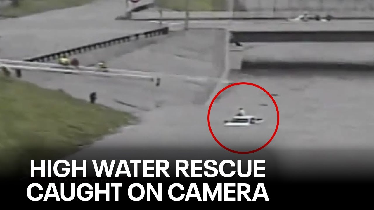 High water rescue underway on Highway 288 - YouTube