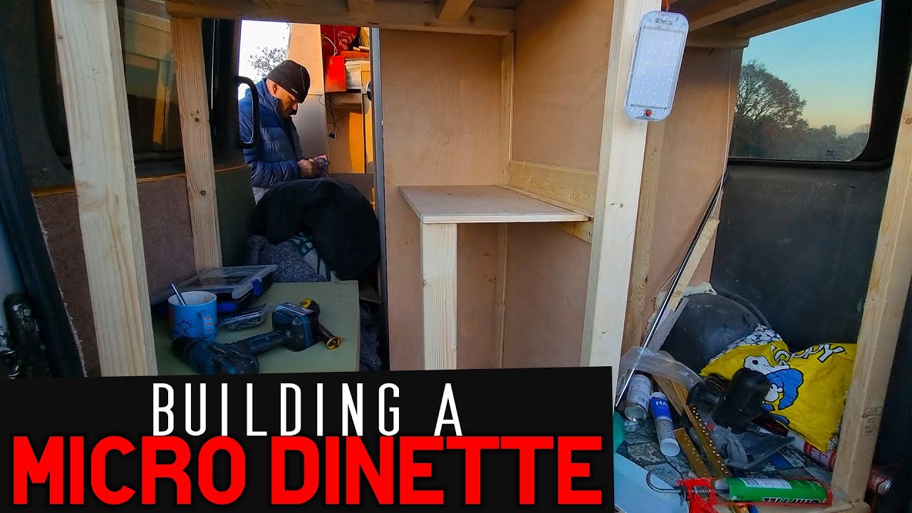 Building a Micro Dinette/Desk at a COST, in Our Campervan Conversion ...