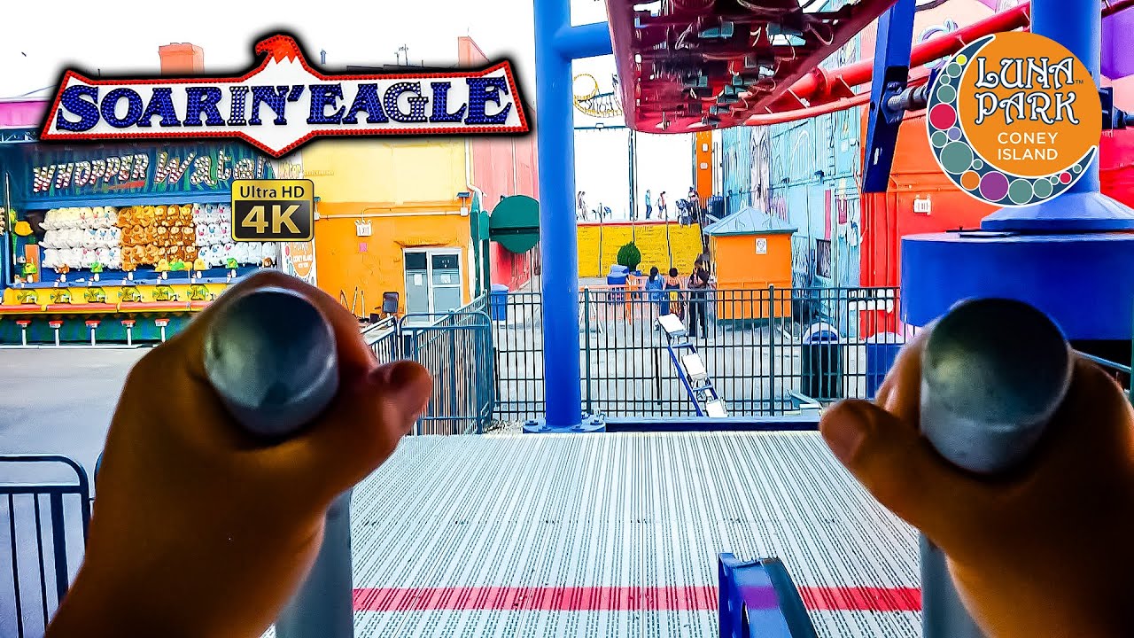 2023 Soarin' Eagle Roller Coaster On Ride 4K POV Luna Park Coney Island - YouTube