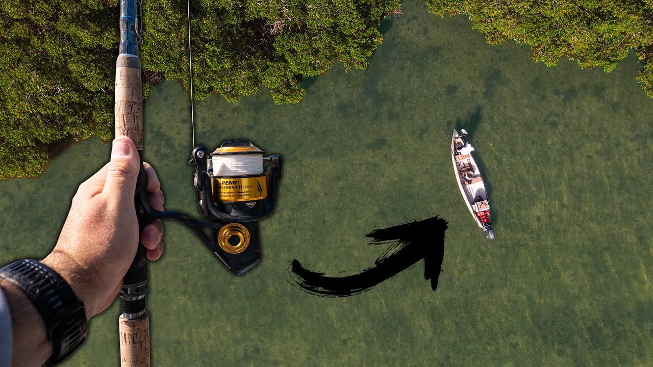 Live Croaker and NLBN Shallow Water Gheenoe Snook Fishing - YouTube