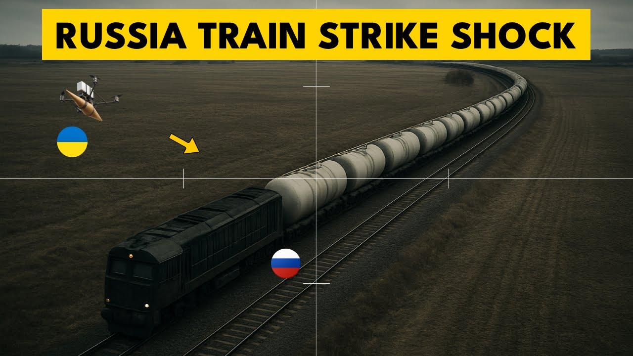 Ukrainian Drones Hit Russian Train—The Aftermath Is Jaw-Dropping - YouTube
