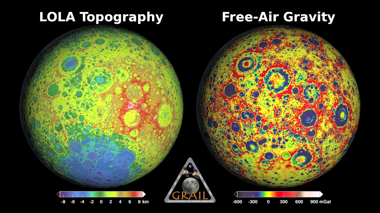 GRAIL Primary Mission Gravity Maps - YouTube