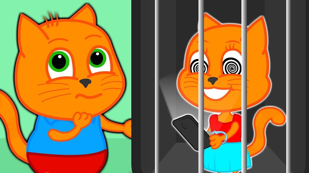 🔴 Cats Family in English - Sister Cat in Jail? | Cartoon for Kids - YouTube