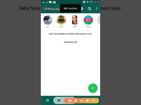 WhatsApp+ da sona alınan durum güncellemeleri geri getirme.