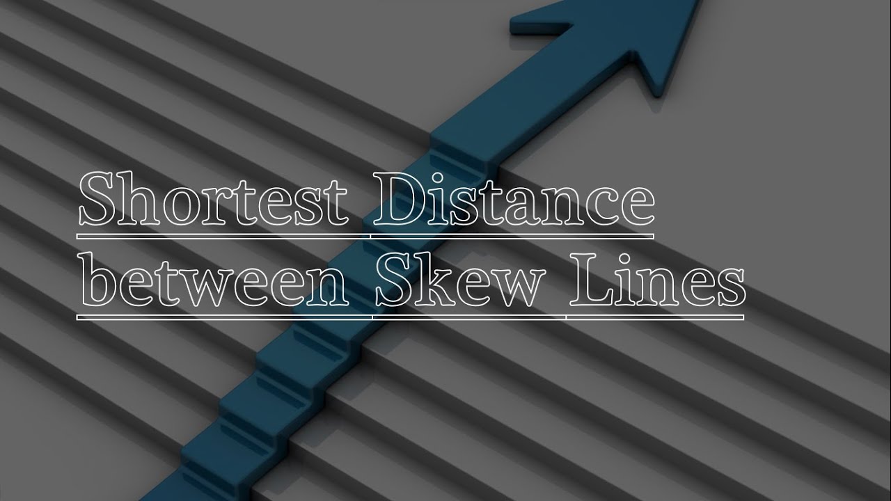 Skew lines 3D Geometry || Definition ,Concept and Problems || JEE Mains ...