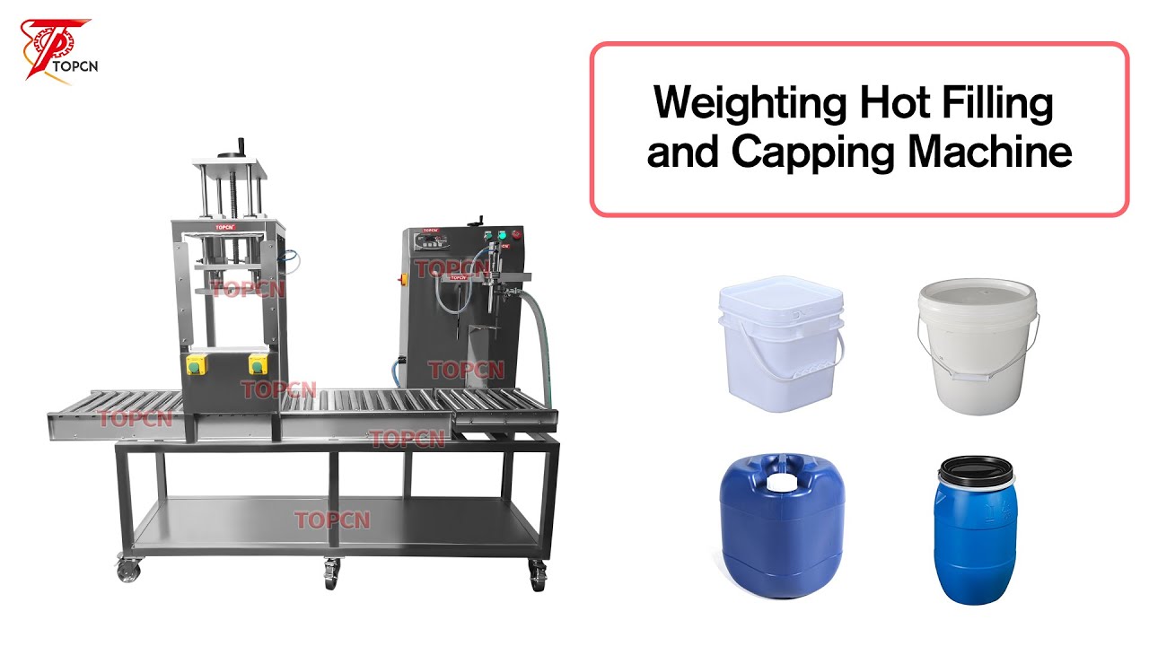 Weighting Hot Filling and Capping Machine - YouTube