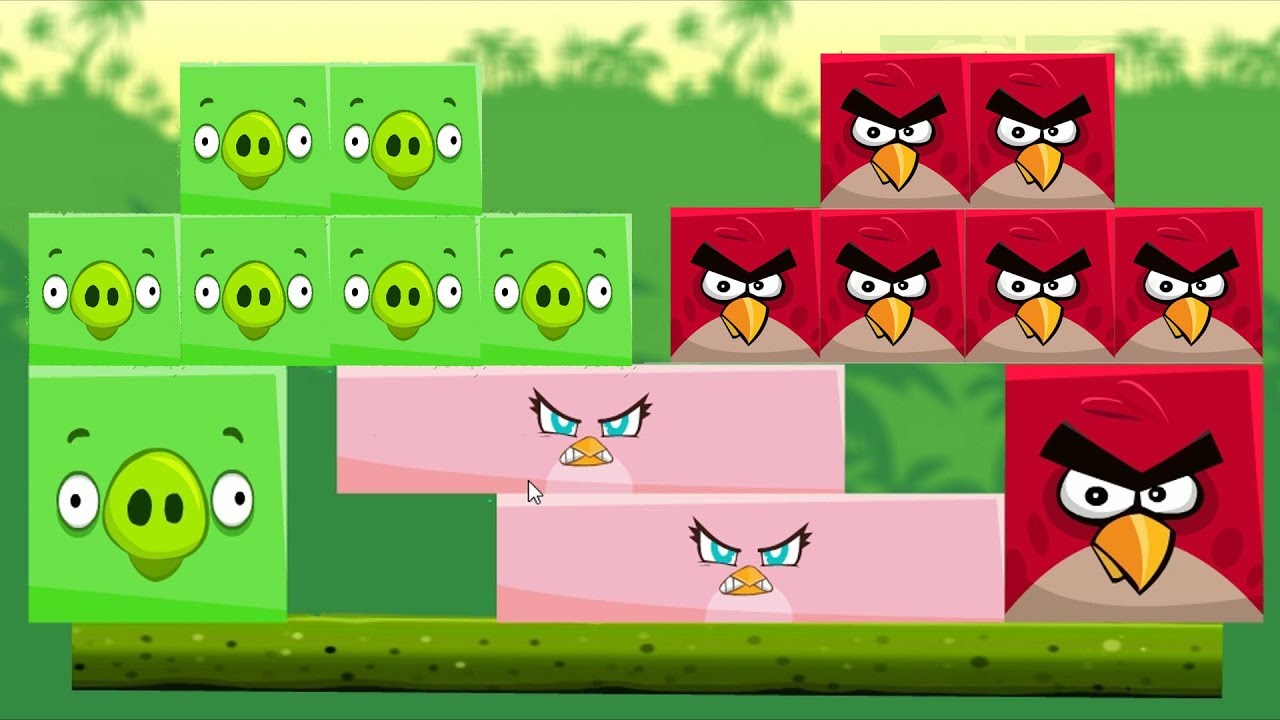 Angry Birds Kick Piggies - ALL SQUARE RED AND STELLA KICK RECTANGLE ...
