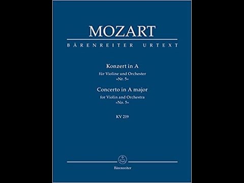 Mozart Violin Concerto#5 KV 219 in A Major "Turkish" Charles Pikler ...