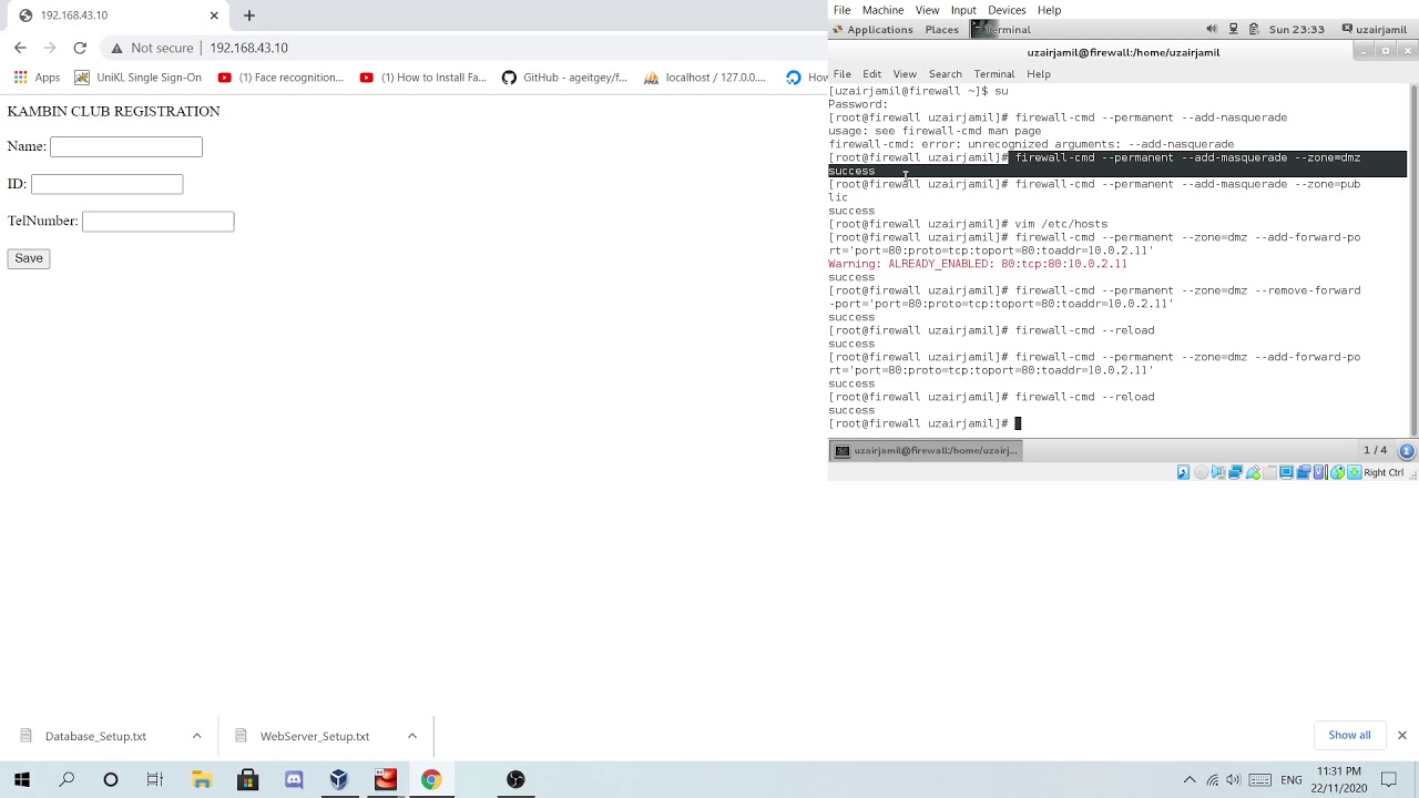 Add masquerade service to firewall VM! - YouTube