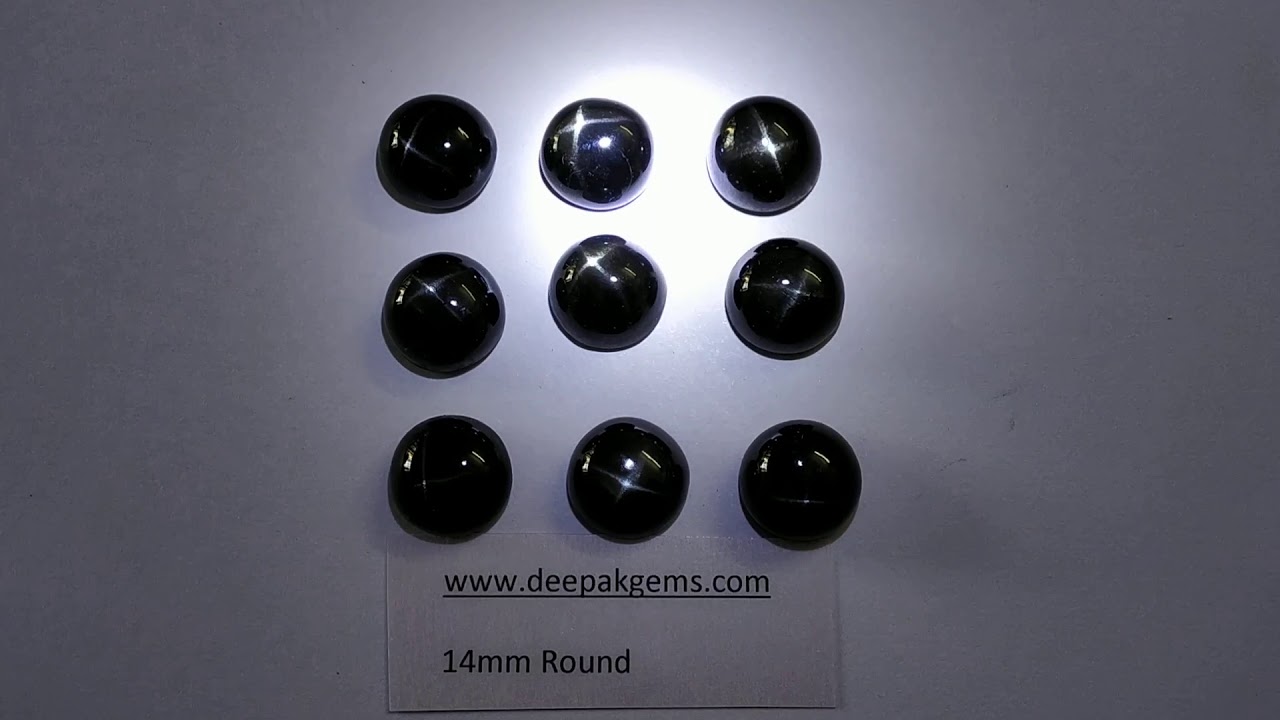 Diopside 4 ray star Round 14mm - YouTube