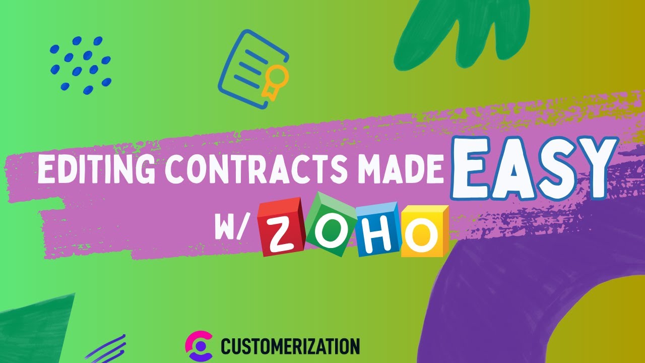 Take Control of Your Contract Drafts: Editing Made Easy with Zoho Contracts - YouTube