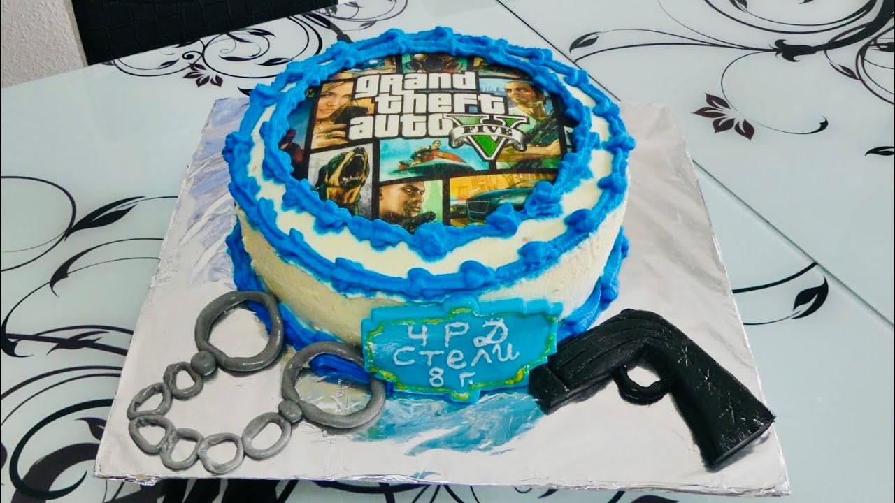 GTA Торта с ванилов и син Маскарпоне крем | GTA Vanilla & Blue Cake ...