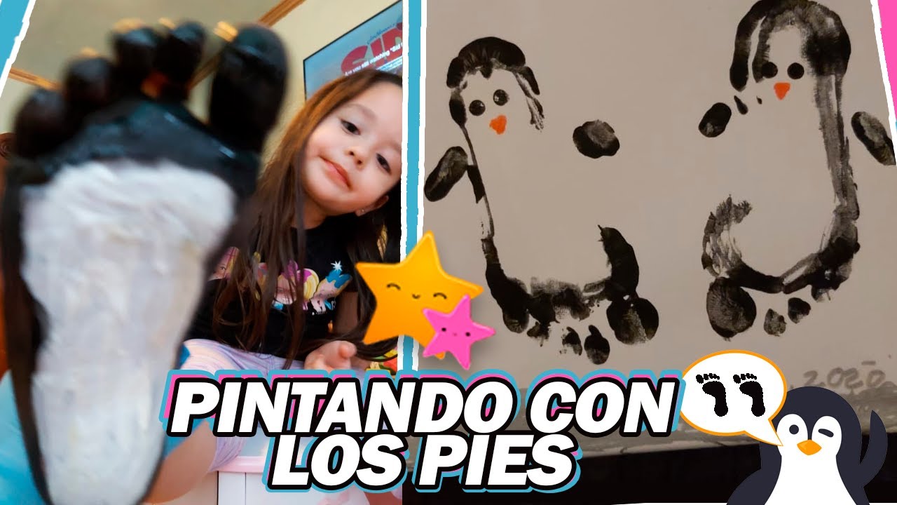 Pintando pingüinos con los pies 🐧 Easy Foot Painting Ideas: Penguins🐧 ...