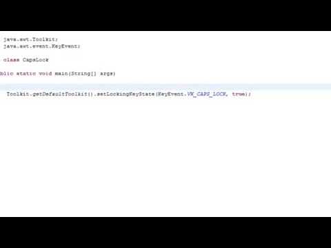 JAVA Programming Tutorial Turn Caps Lock On or Off 60 Seconds - YouTube