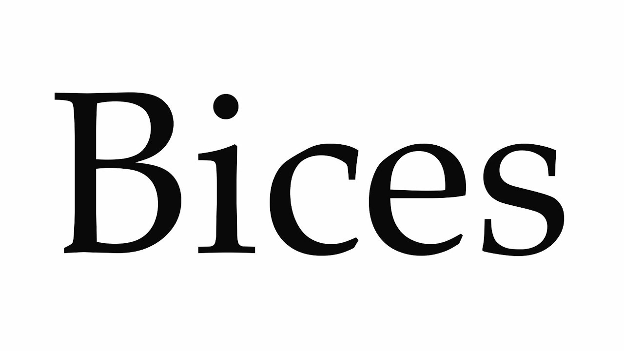 How to Pronounce Bices - YouTube