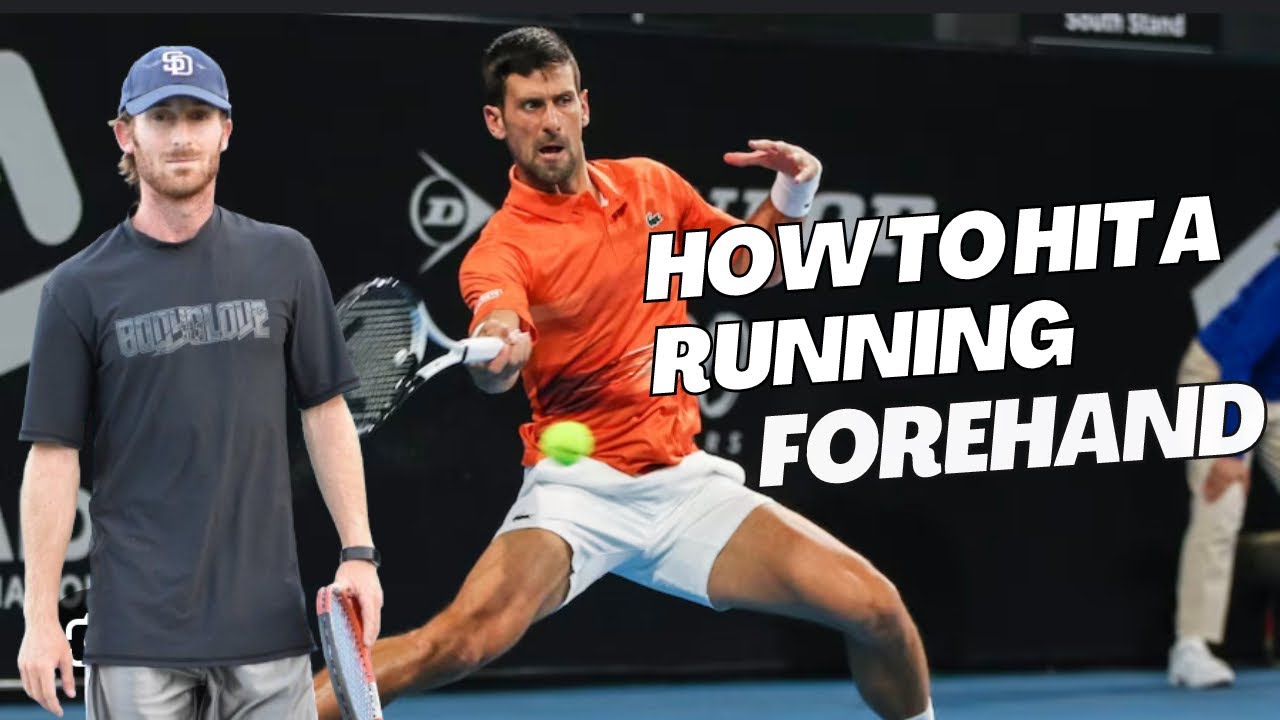 How Djokovic hits a running forehand in tennis!! - YouTube